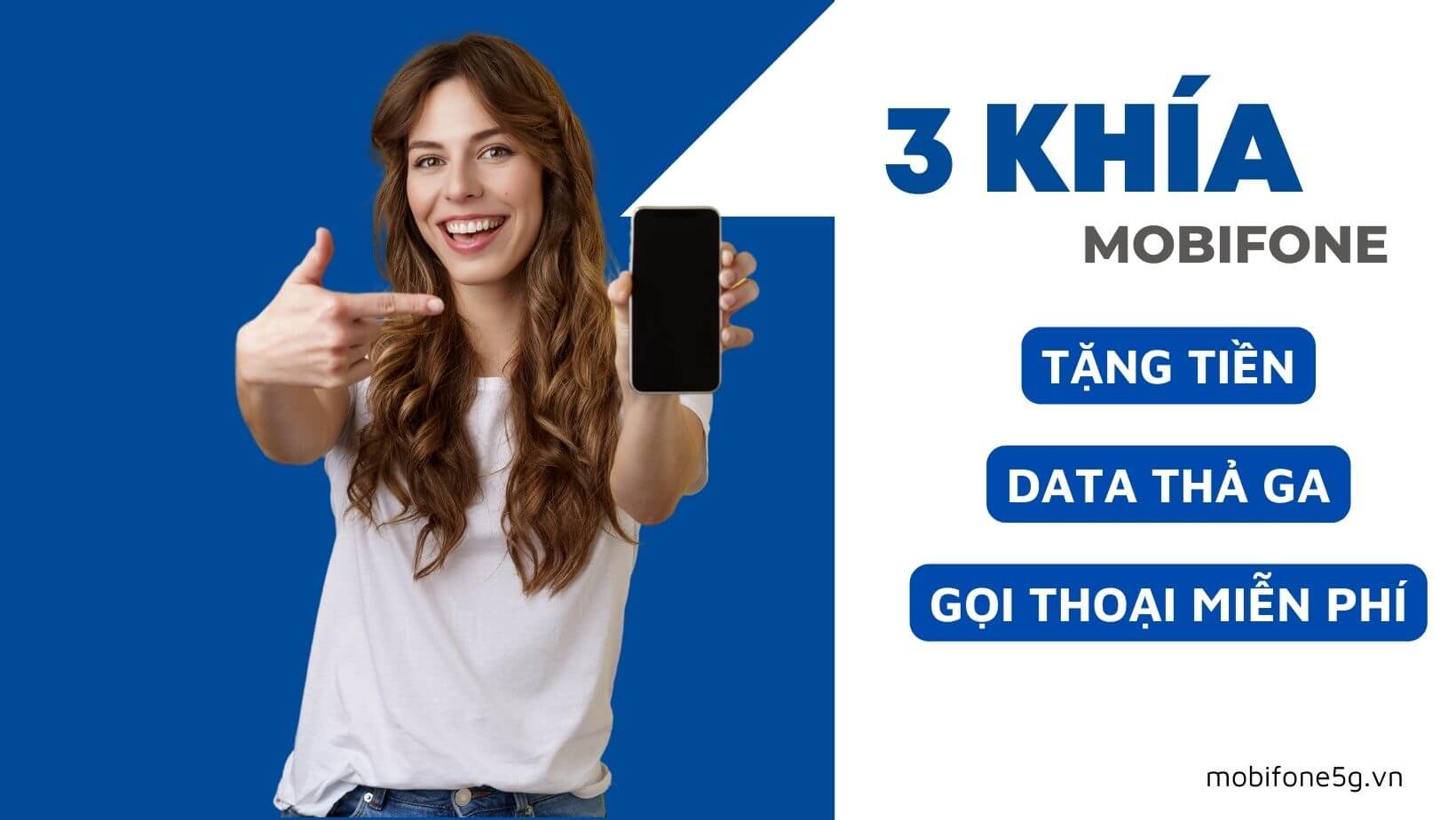 Sim ba khía Mobifone, data thả ga, miễn phí thoại - MobiFone 4G